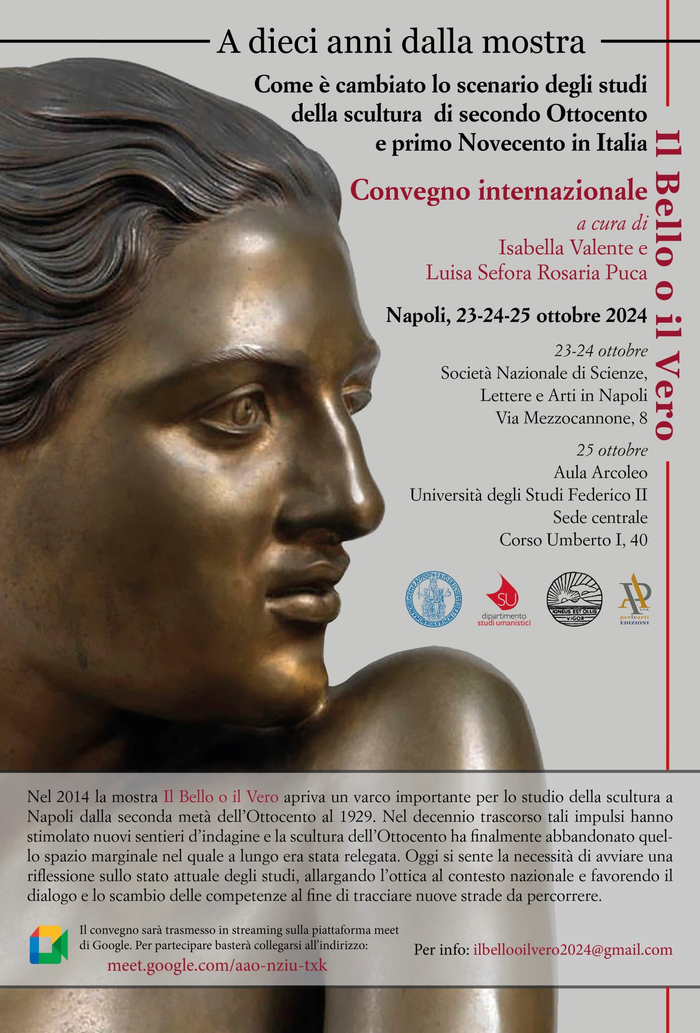 Convegno internazionale “A dieci anni dalla mostra il Bello o il Vero ...